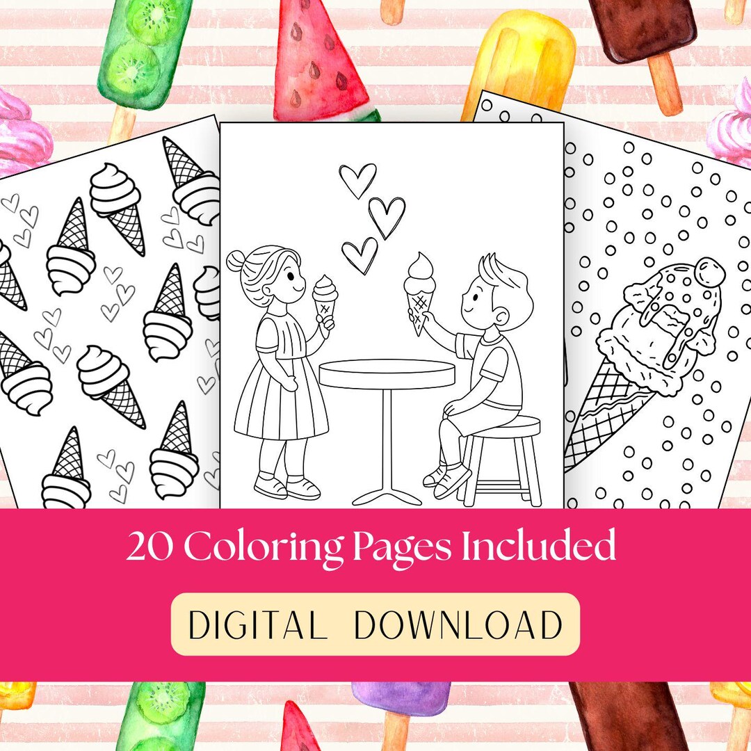 Printable Ice Cream Coloring Pages | Ice Cream Party | Fun for All Ages ...