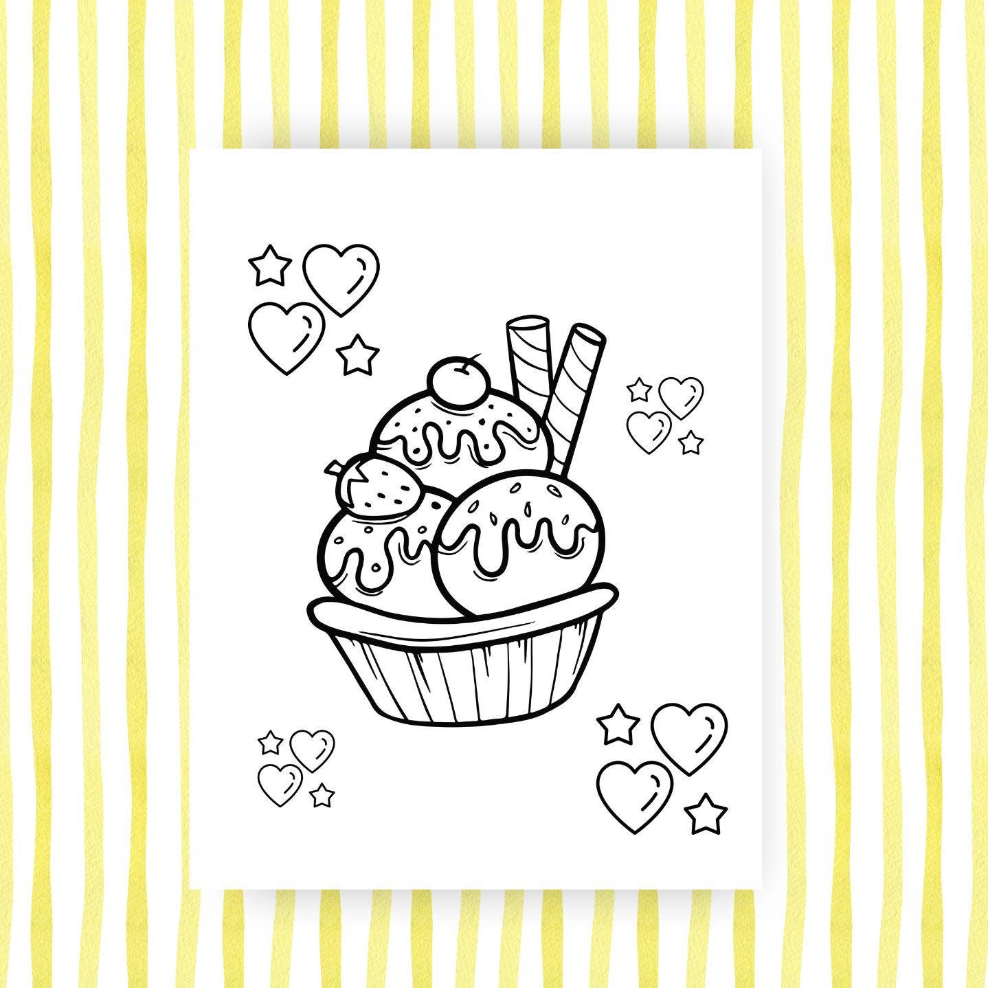 Printable Ice Cream Coloring Pages | Ice Cream Party | Fun for All Ages ...