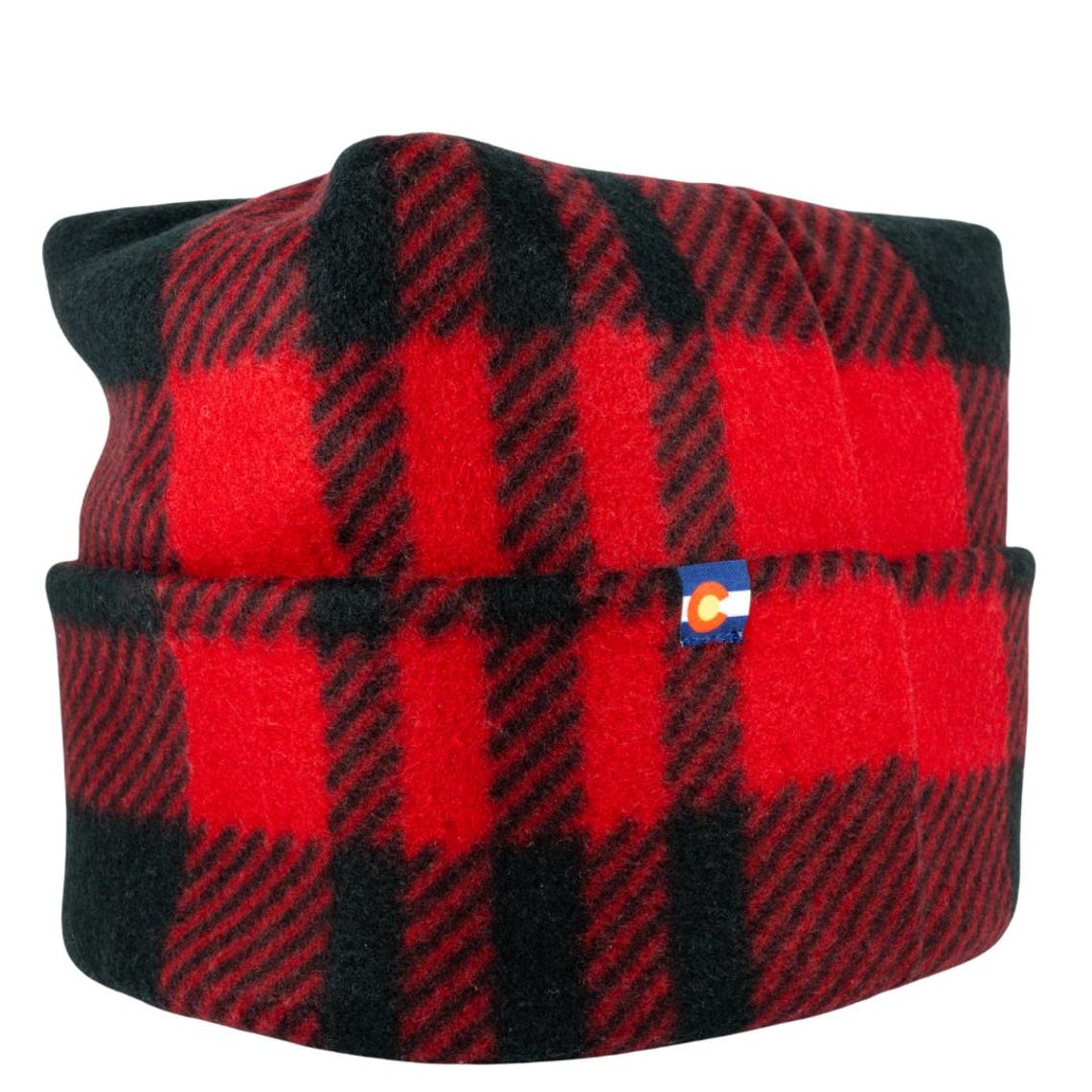 Buffalo Plaid Fleece Beanie – Red and Black Lumberjack Winter Hat - Etsy