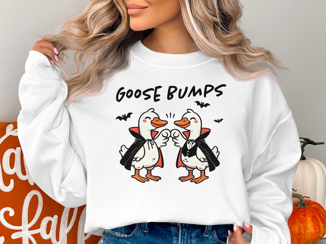 Goose Bumps Vampire Ducks Halloween PNG, Spooky Digital Download, Cute ...