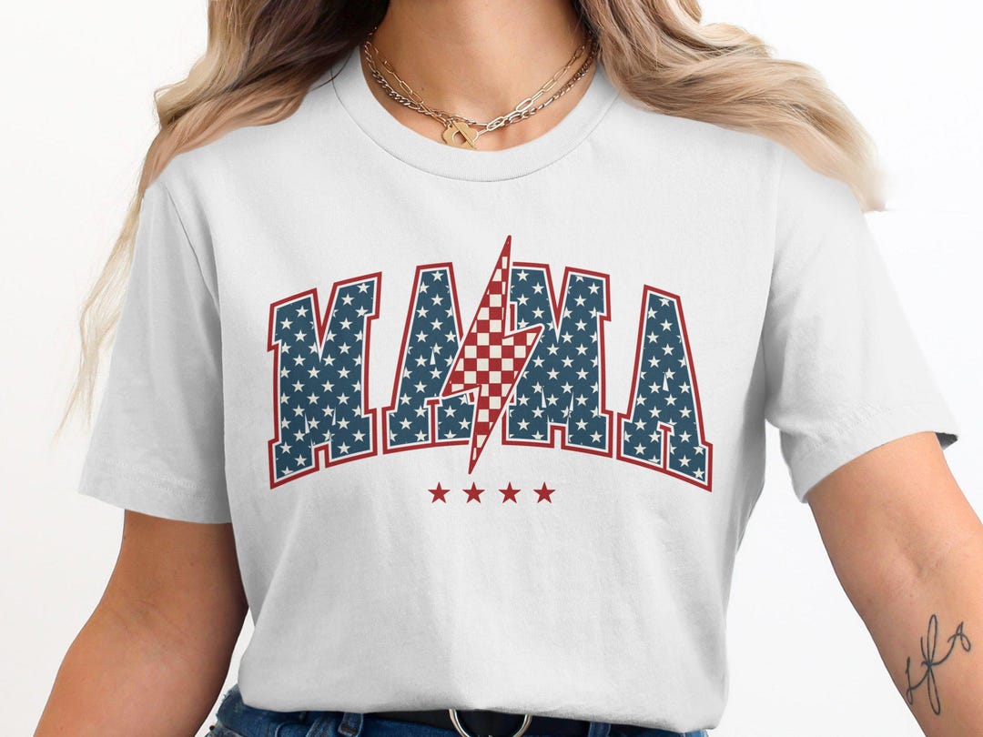 Mama Patriotic Png, American Flag Design, Lightning Bolt Clipart ...