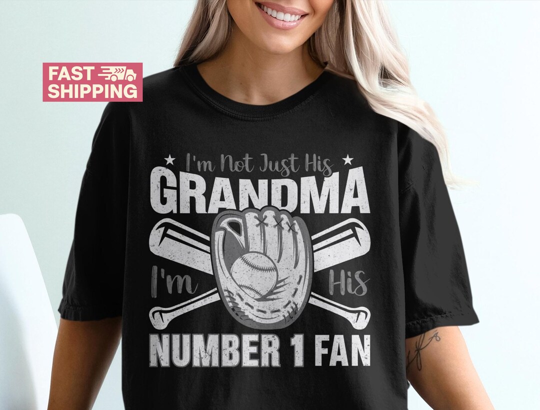 Baseball Grandma PNG, I'm His Number 1 Fan, Sports Grandma Digital ...