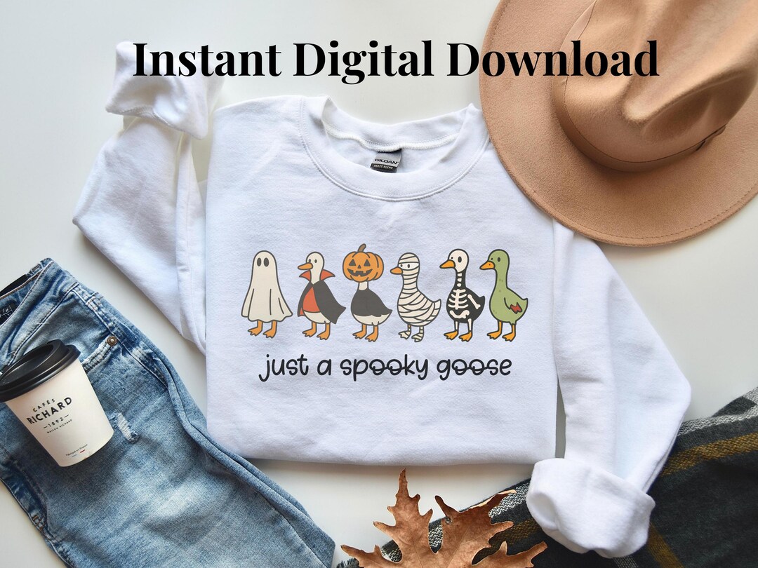Halloween Goose PNG Clipart Bundle: Spooky Ghost, Vampire, Mummy ...