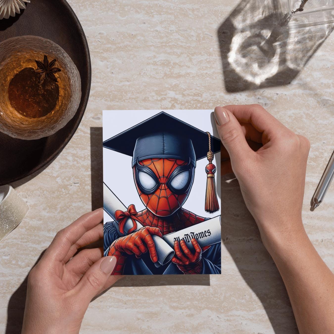 Spiderman Graduation PNG | Superhero Graduate Clipart | Cute Graduation ...