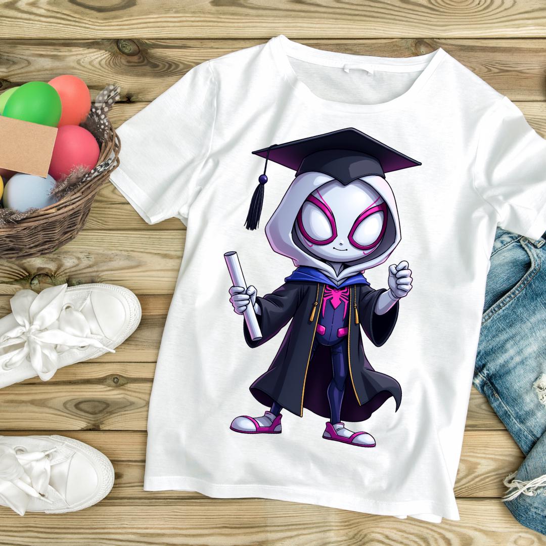 Spider Gwen Graduation PNG | Girl Superhero Graduate Clipart | Chibi ...