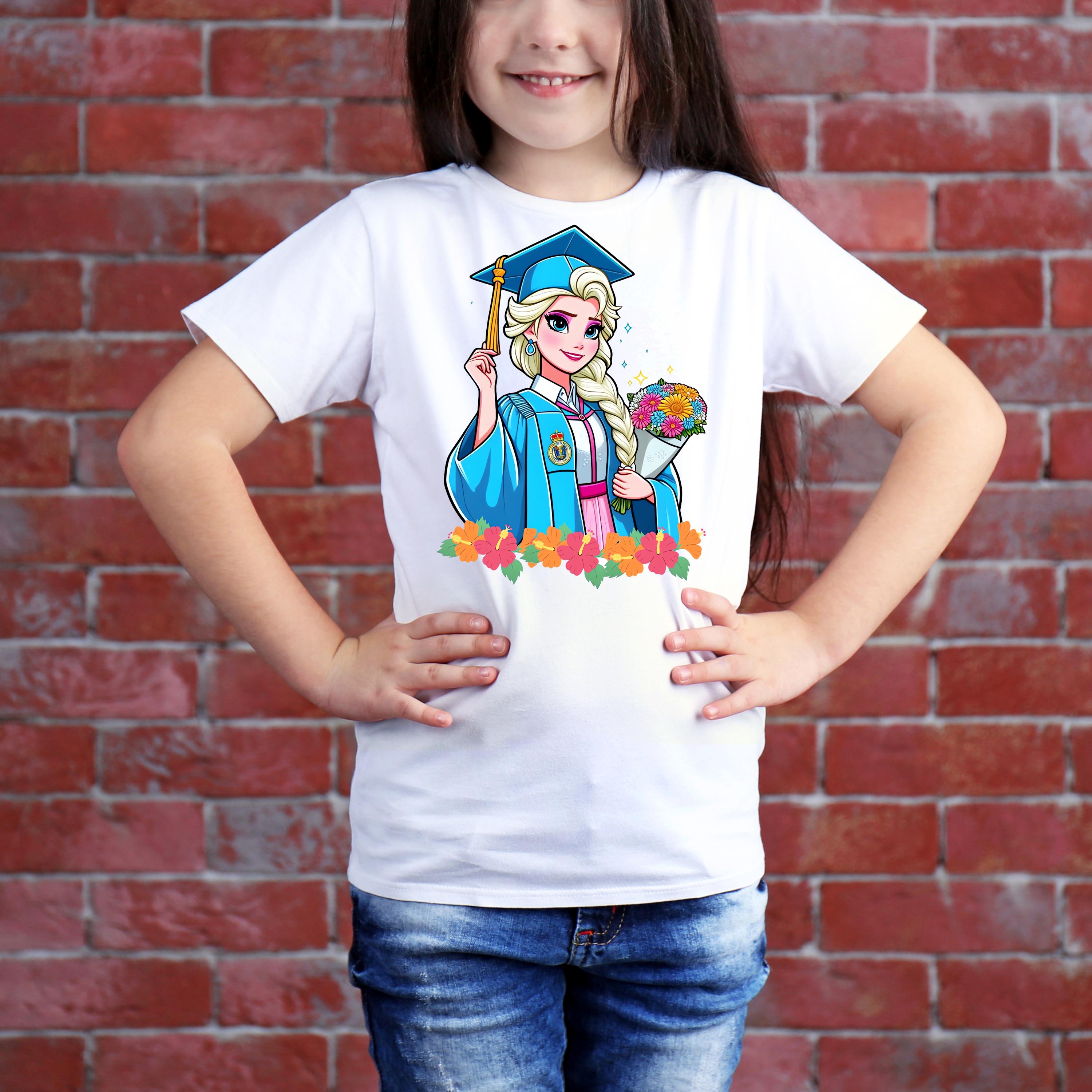 Frozen Graduation PNG, Ice Princess Graduate Clipart, Elsa Cap and Gown ...