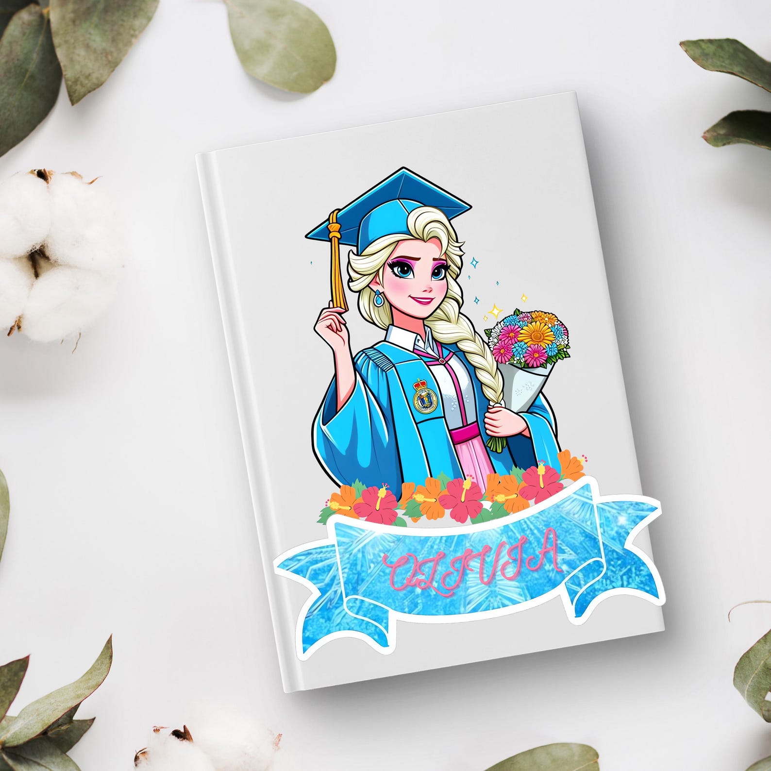 Frozen Graduation PNG, Ice Princess Graduate Clipart, Elsa Cap and Gown ...