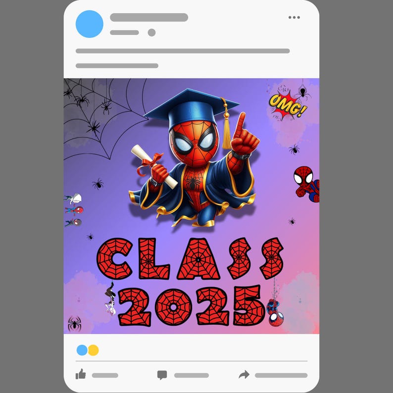 Spiderman Graduation Card | Class of 2026, Superhero Graduate ...