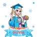 Frozen Graduation PNG, Ice Princess Graduate Clipart, Elsa Cap and Gown ...
