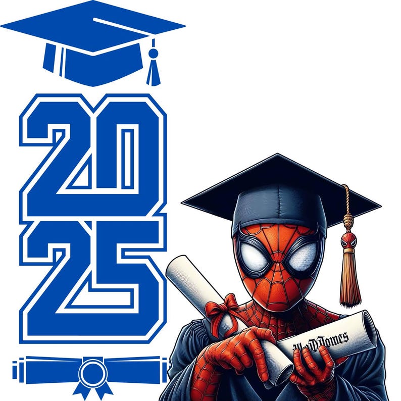 Spiderman Graduation PNG | Superhero Graduate Clipart (digital Download ...
