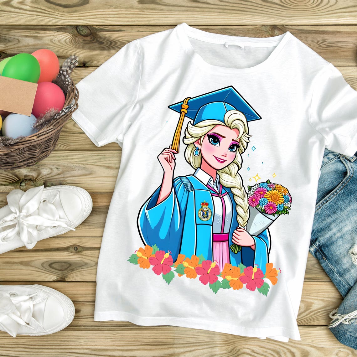 Frozen Graduation PNG, Ice Princess Graduate Clipart, Elsa Cap and Gown ...