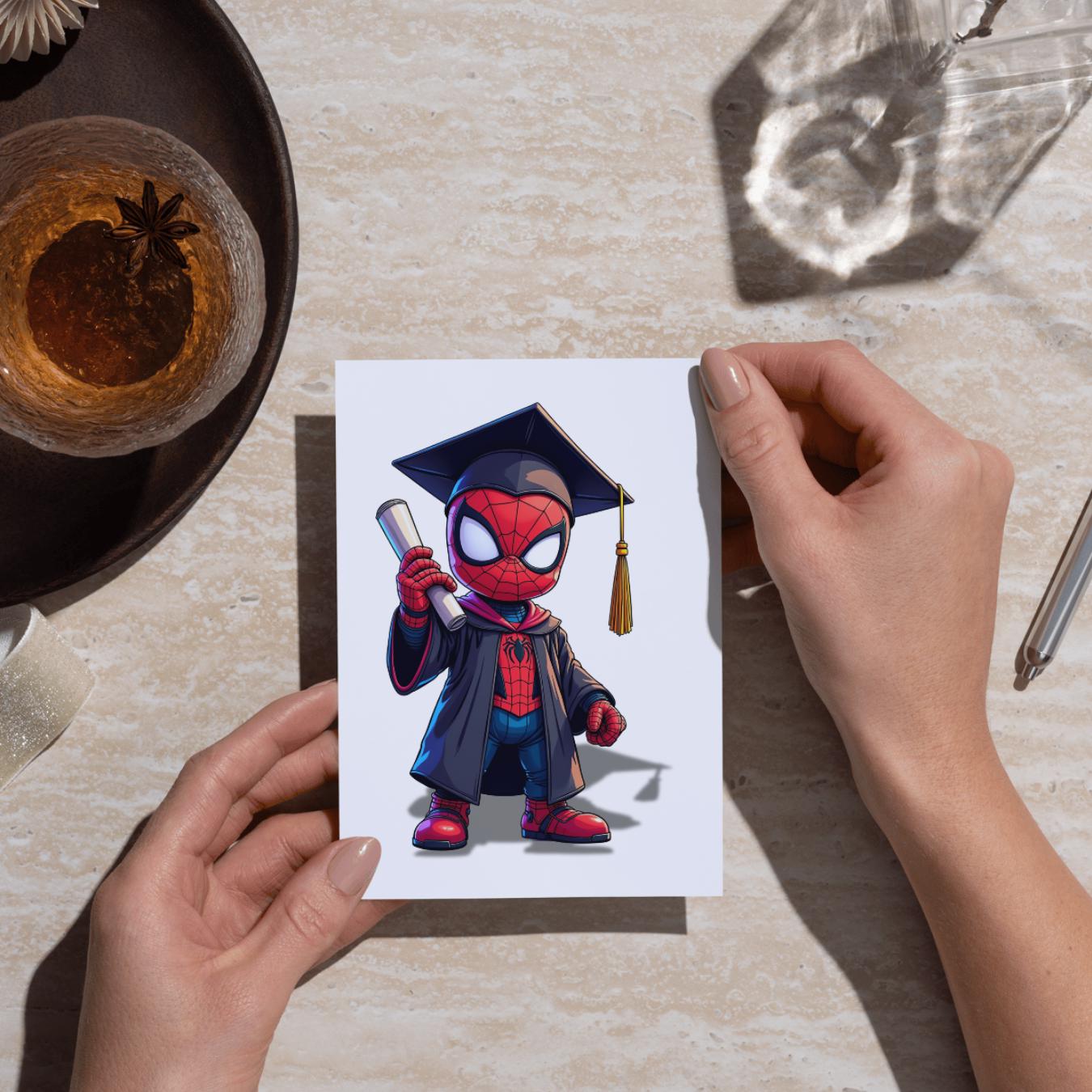 Spiderman Graduation PNG | Superhero Graduate Clipart | Cute Graduation ...