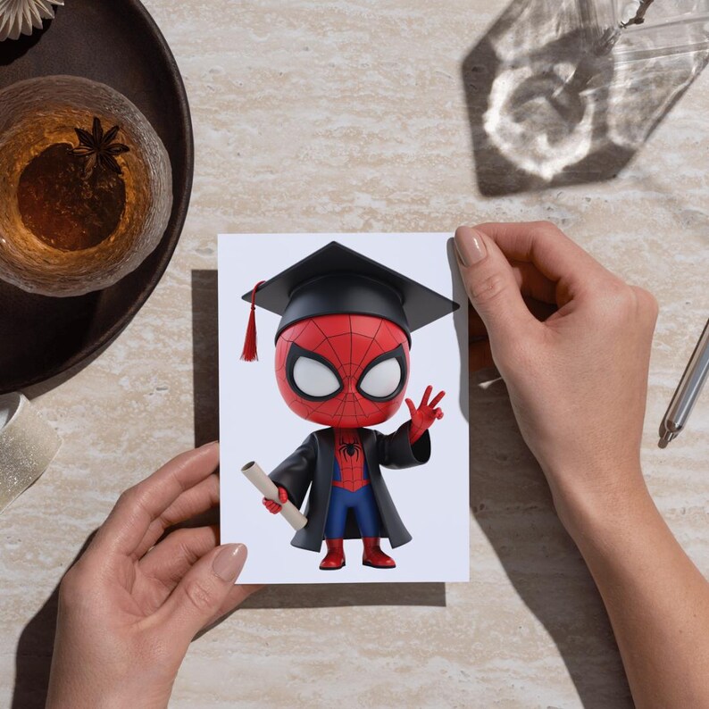 Spiderman Graduation PNG | Superhero Graduate Clipart | Cute Graduation ...