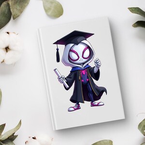 Spider Gwen Graduation PNG | Girl Superhero Graduate Clipart | Chibi ...