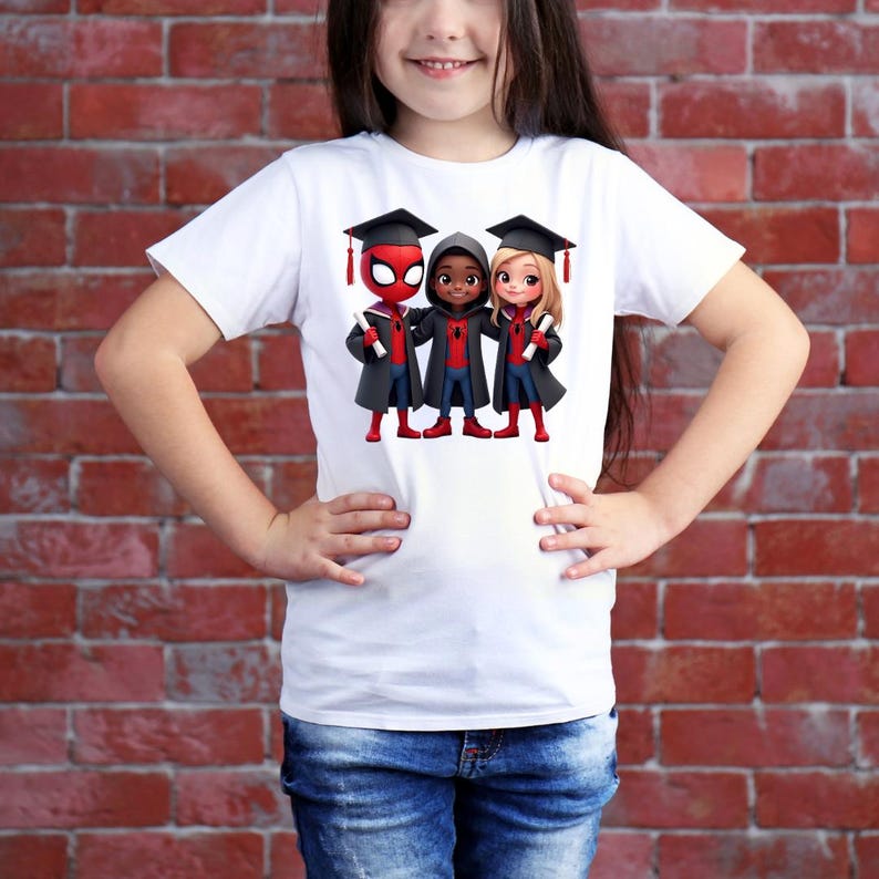 Spiderman Graduation PNG | Superhero Class of 2025 Clipart (digital ...
