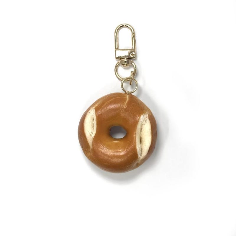 Bagel Keychain - Etsy