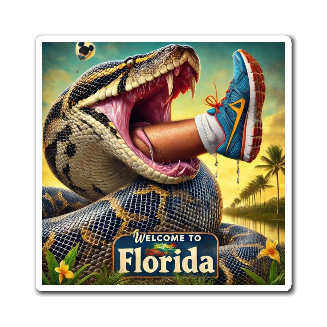 Florida-themed Magnets, Fun Snake Design, Home Decor, Souvenir Gift ...