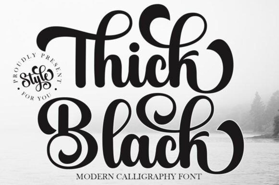 Thick Black Font Modern Bold Font for Cricut & Branding - Etsy
