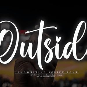 Outside Font Touch Some Some Grass Distressed Font Outdoors Design (OTF ...