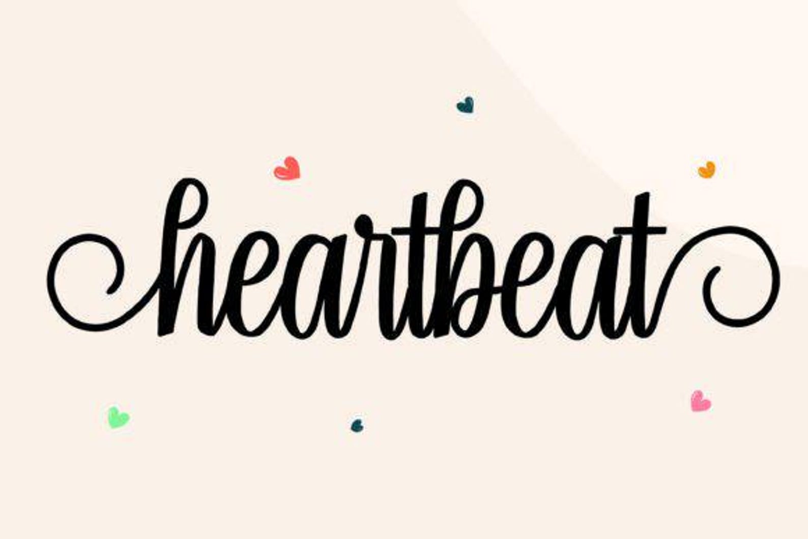 Heartbeat Script Font, Valentine's Day Font (TTF-OTF) - Etsy