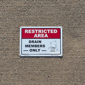 Restricted Area - Drain Members Only Sign | Drain Gang Aesthetic Metal ...