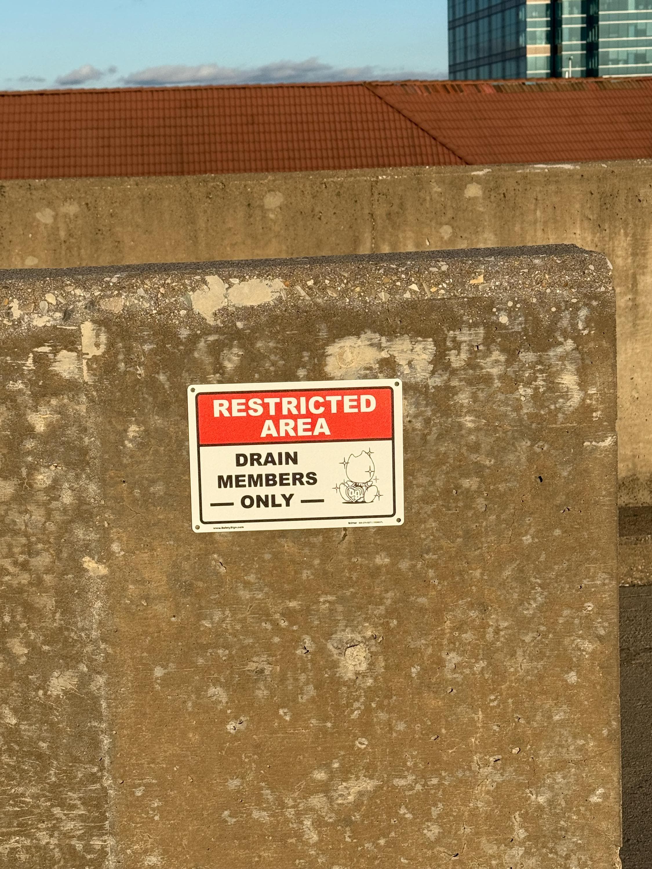Restricted Area - Drain Members Only Sign | Drain Gang Aesthetic Metal ...