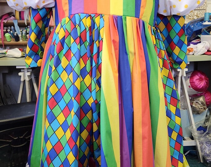 The 'OVER THE RAINBOW' Pantomime Dame Dress - Chest 60"-62" - Etsy