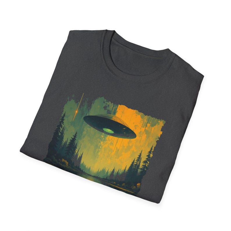 UFO, Alien Spaceship T-shirt, Forest Sci-fi Tee, Alternative Clothing ...