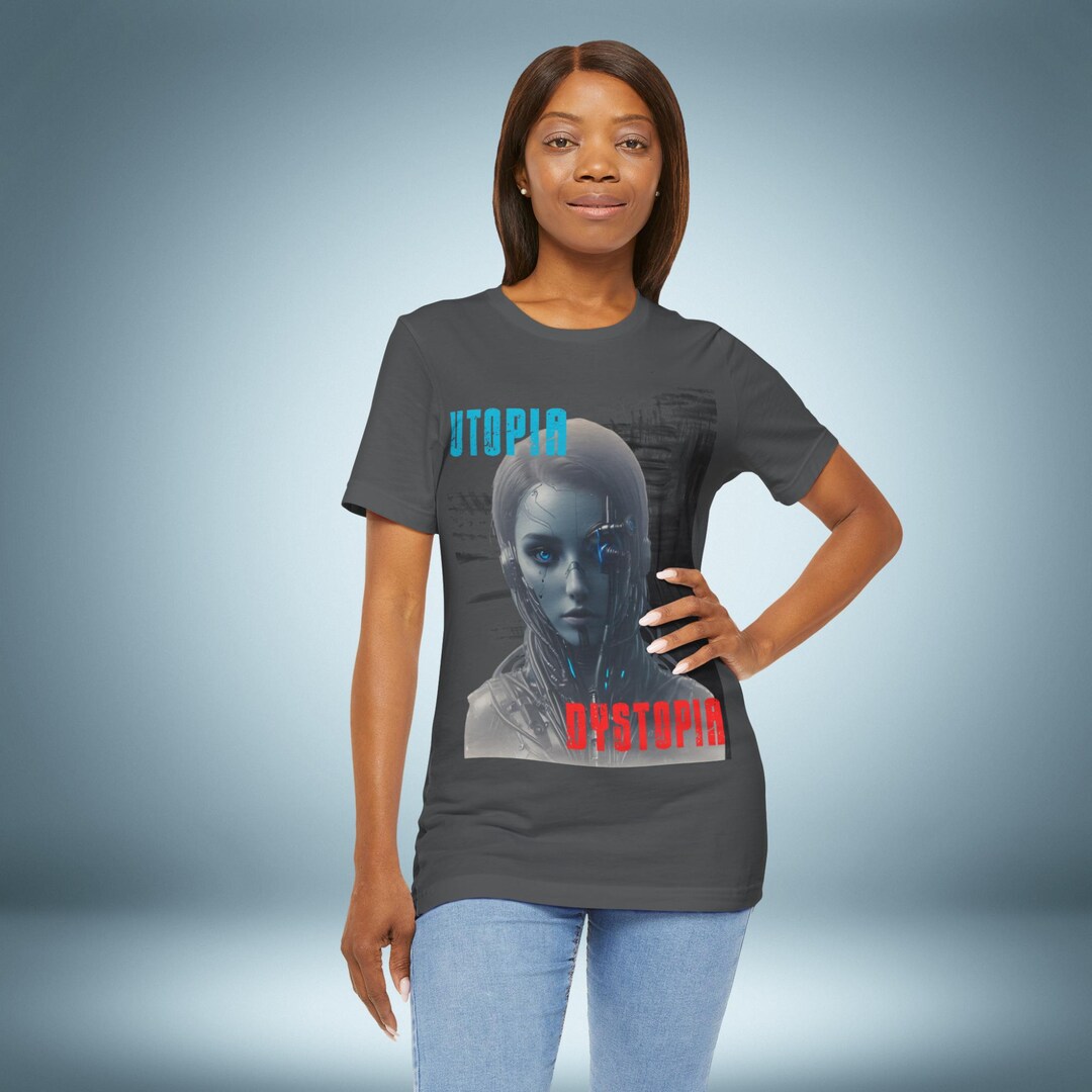 Futuristic Utopia Dystopia Cyborg Woman Graphic Tee, Unisex T-shirt for ...