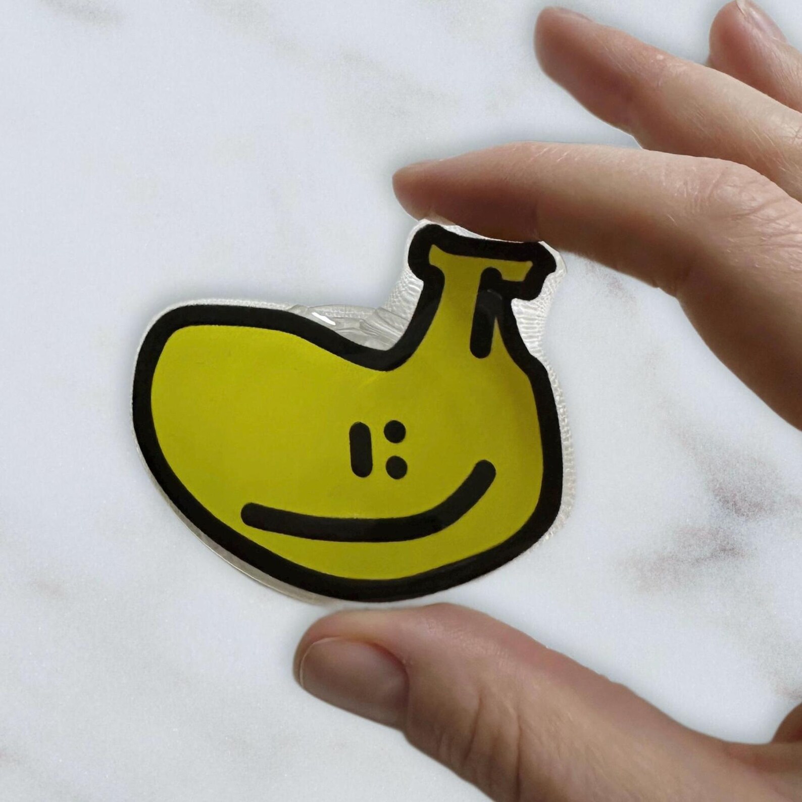 Kawaii Banana Phone Grip – Cute Acrylic Popsocket, Funny Fruit Phone ...