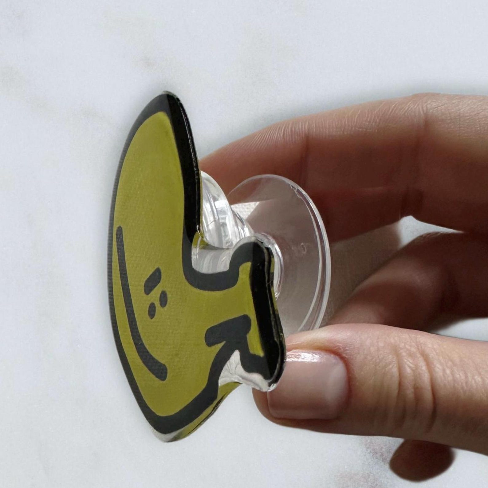 Kawaii Banana Phone Grip – Cute Acrylic Popsocket, Funny Fruit Phone ...