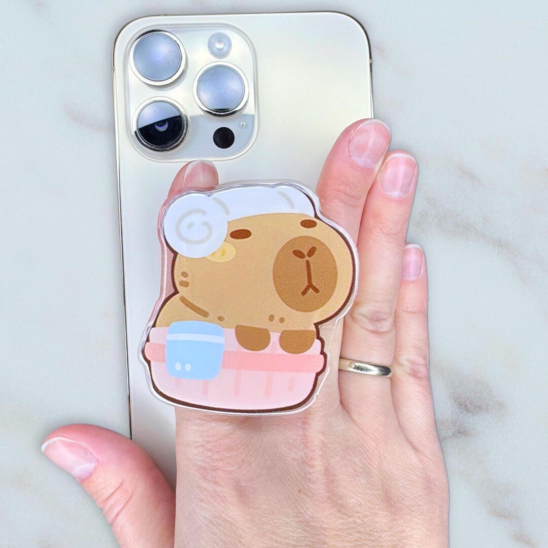 Capybara Phone Grip, Cute Kawaii Popsocket, Animal Acrylic Phone Stand ...