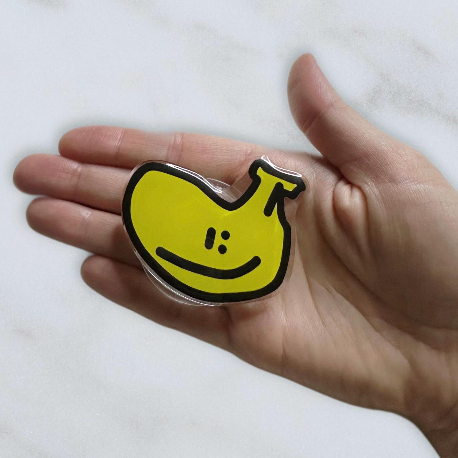 Kawaii Banana Phone Grip – Cute Acrylic Popsocket, Funny Fruit Phone ...
