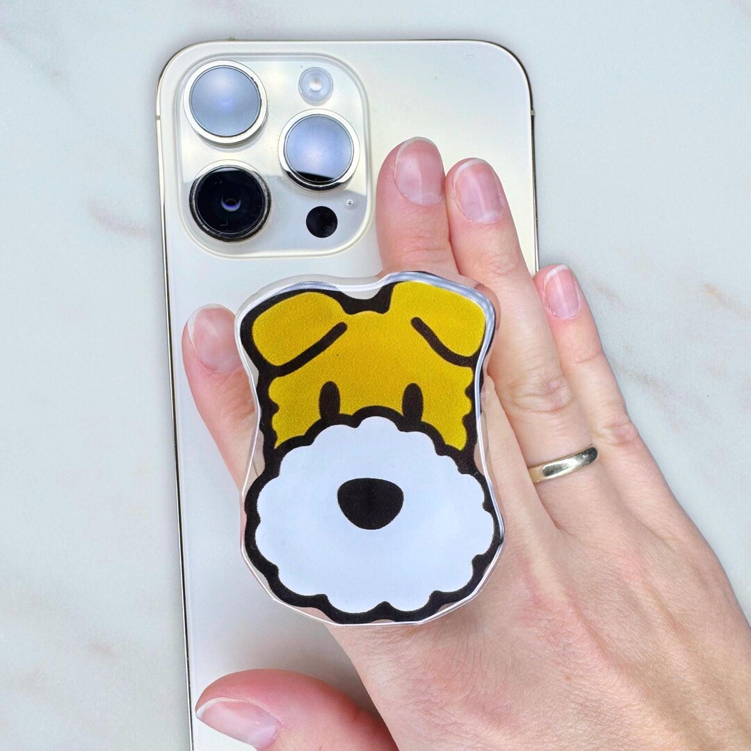 Cute Dog Phone Grip – Kawaii Popsocket, Animal Acrylic Phone Stand, Dog ...