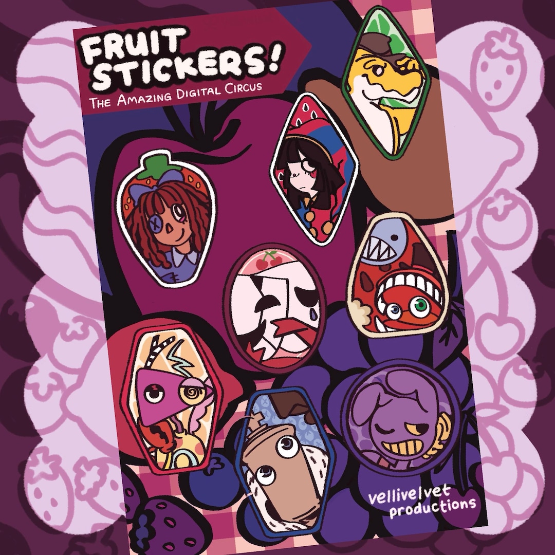 TADC / the Amazing Digital Circus Cute Fruit Stickers - Etsy