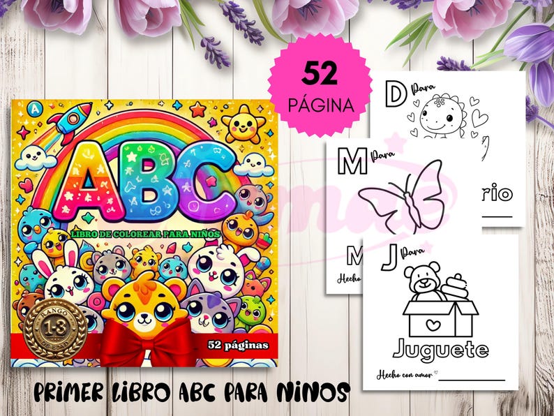 Libro para colorear del abecedario para niños, páginas imprimibles para ...