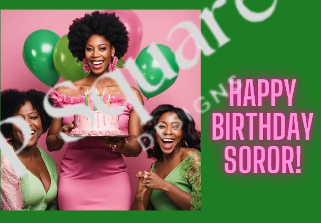 The Pretty Collection, Alpha Kappa Alpha Greeting Cards - Etsy