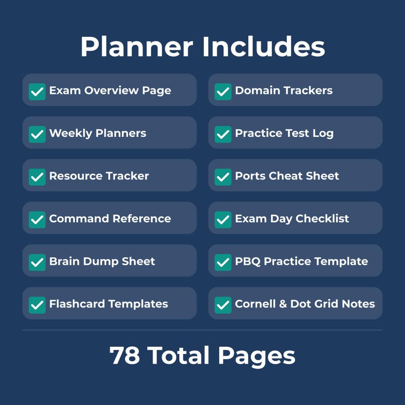 Cisco CCNP ENCOR 350-401 PDF Planner Study Guide Exam Prep Digital ...