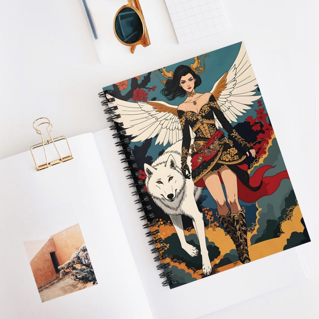Fantasy Art Spiral Notebook, Winged Warrior Design, Perfect for ...