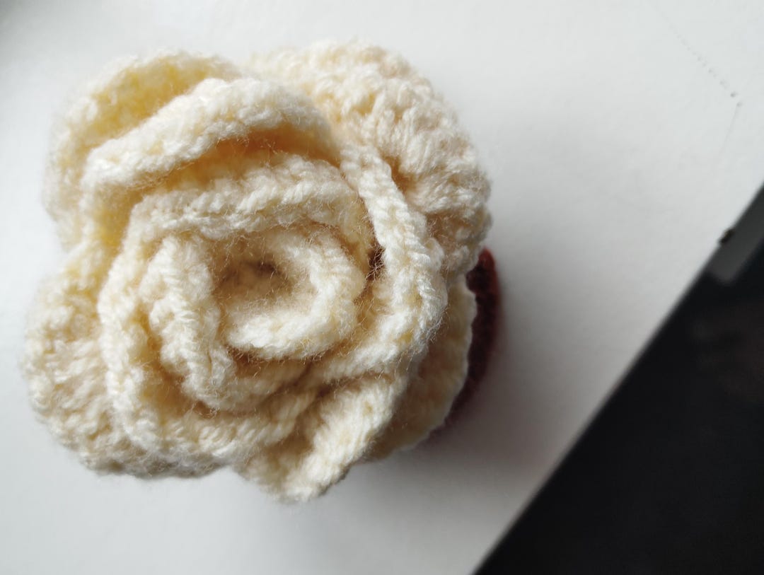 Crochet Handmade Rose Rubber Band - Etsy