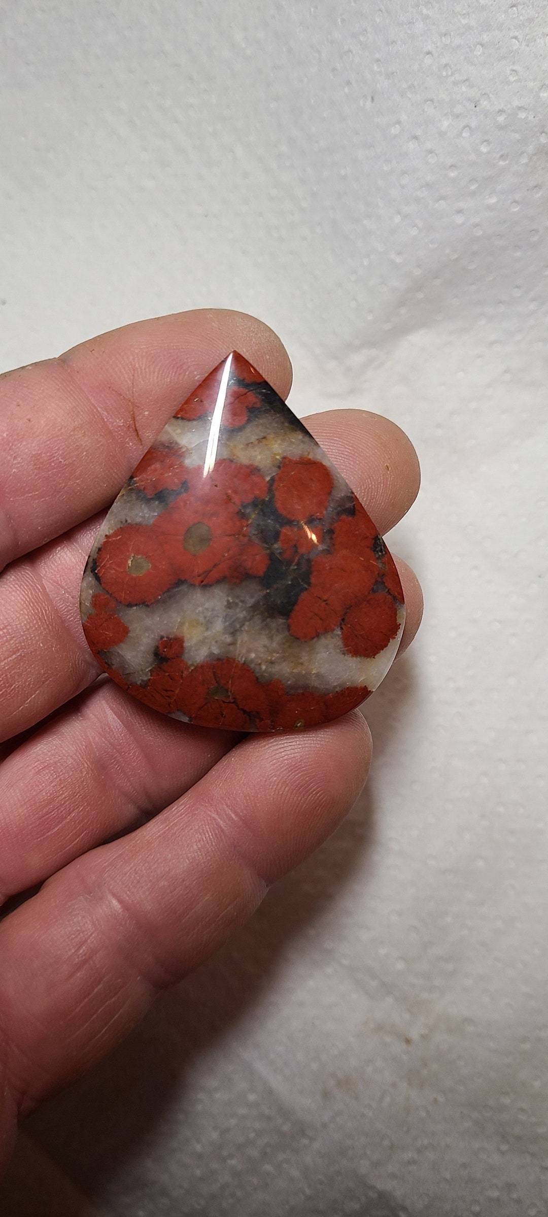 Morgan Hill Poppy Jasper Cabochon, Poppy Jasper Cabochon, Morgan Hill ...