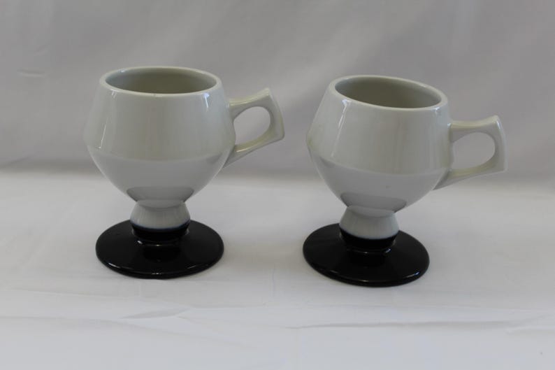 Hall Pedestal Mugs Cobalt Blue Base - Etsy