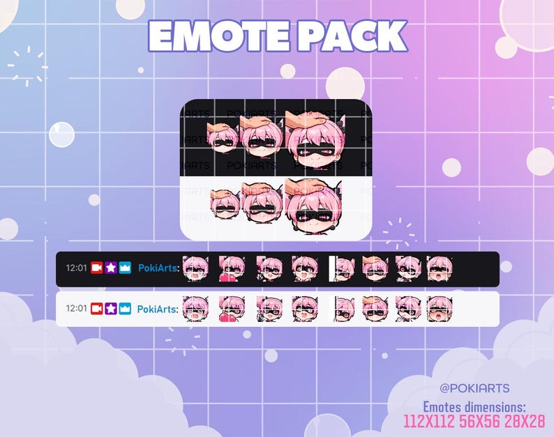 Pop Step My Hero Academia | Static Emotes Pack for Twitch, Discord ...