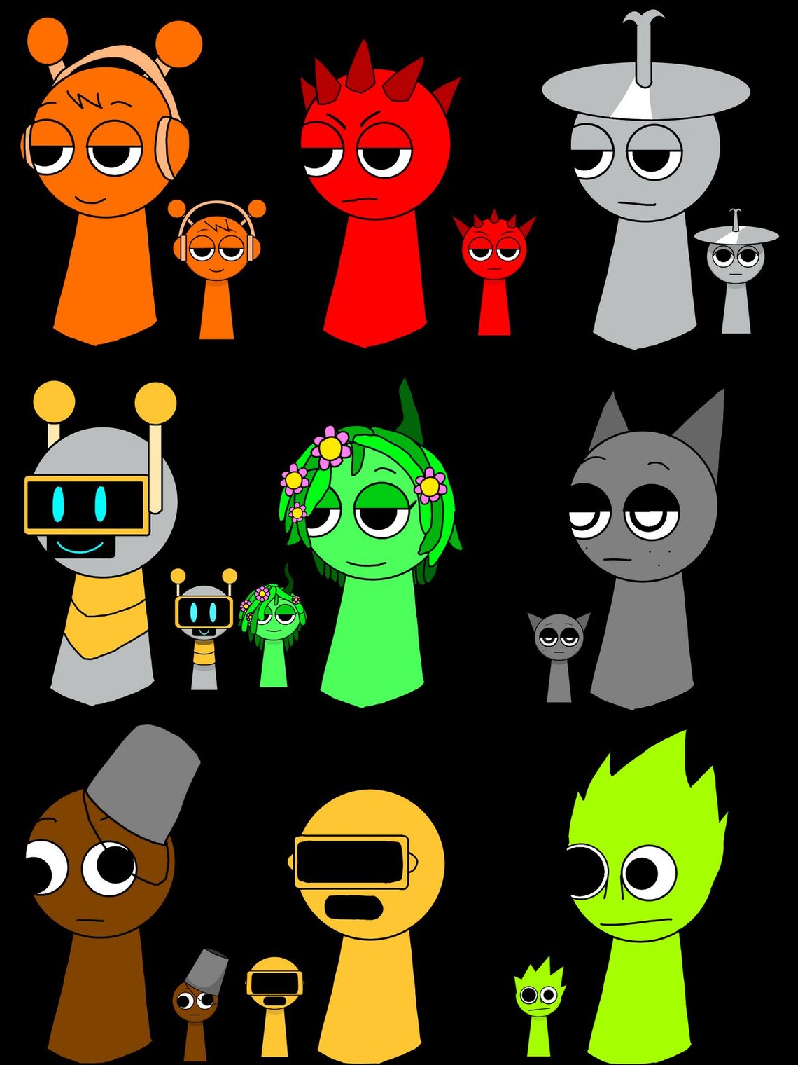 Sprunki Team for Boys Kids Girls Loves Sprunki Png Download Sprunki ...