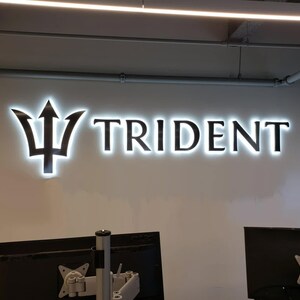 Custom 3D Backlit Business Sign: Metal or Acrylic LED Logo - Etsy