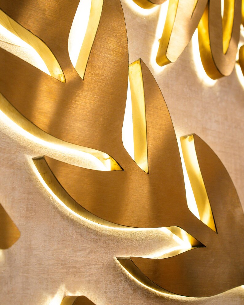 Custom Metal Logo Sign: 3D Backlit Stainless Steel Business Sign - Etsy