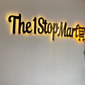 Custom 3D LED Business Logo Sign: Backlit Metal Sign - Etsy