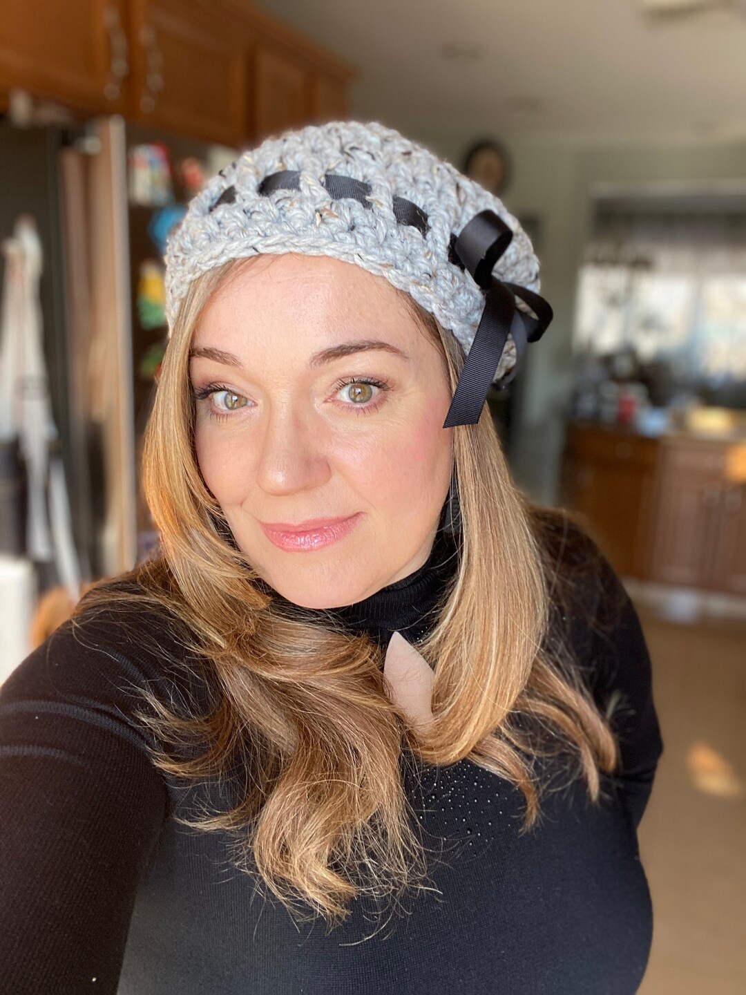 The PARIS Beret, Handmade Hat, Crochet, Grosgrain Ribbon, More Colors ...