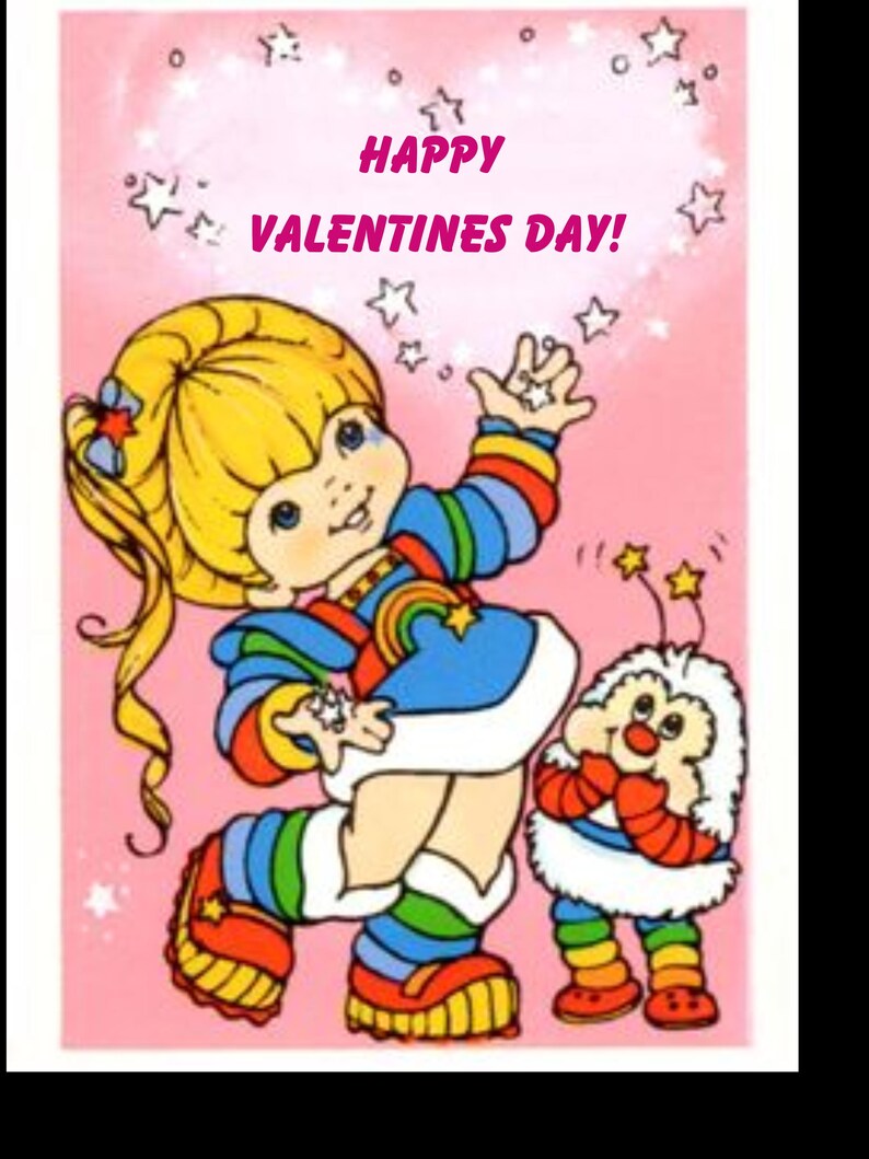 Rainbow Brite Valentine's Day Cards PNG - Etsy