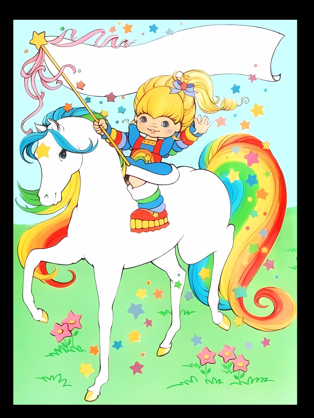 Rainbow Brite Card Pngs Hearts - Etsy